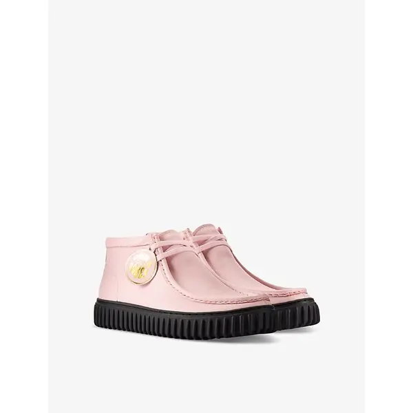 Martine Rose X Clarks Torhill Leather Ankle Boots - Rose Leather